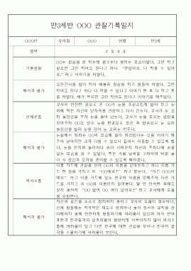 어린이집 혼합반(만3세,4세,5세) 관찰일지 (6개영역 평가제 관찰일지기록) 73Page-1페이지