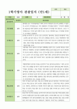 영아관찰일지 만 1세 10명 1학기-1페이지