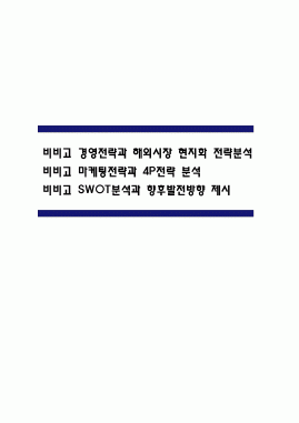 비비고 bibigo 경영전략과 해외시장 현지화 전략분석 / 비비고 마케팅전략과 4P전략 분석 / 비비고 SWOT분석과 향후발전방향 제시-1페이지