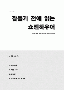 잠들기 전에 읽는 쇼펜하우어 (삶의 어둠 속에서 빛을 찾아가는 여정, A+독후감)-1페이지