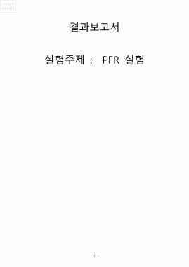 PFR실험-1페이지