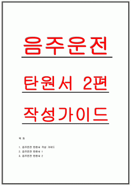 음주운전 탄원서 2편- 음주운전 탄원서 실제 예문 작성 가이드 팁 포함 2편-1페이지