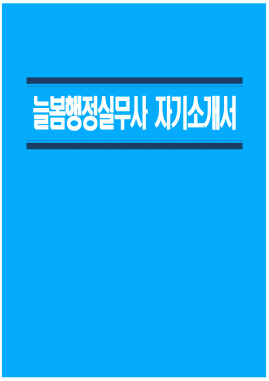 (늘봄행정실무사 자기소개서) 늘봄실무사 자소서 예문 늘봄행정실무사 직무수행계획서 교육공무직원 채용 늘봄행정실무사 지원동기 주요경력 및 직무수행계획 늘봄학교 채용-1페이지