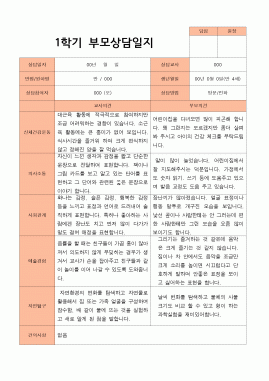 1학기 부모상담일지 만 4세 19명-1페이지