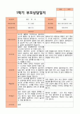 1학기 부모상담일지 만 3세 19명-1페이지