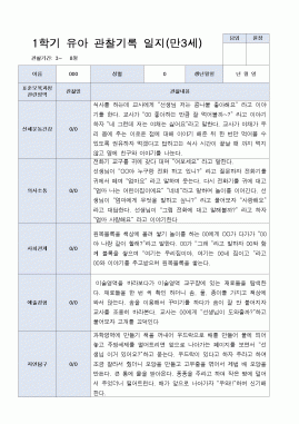 3월-다음해 2월  1년 만 3세 관찰일지 17명 34 페이지-1페이지