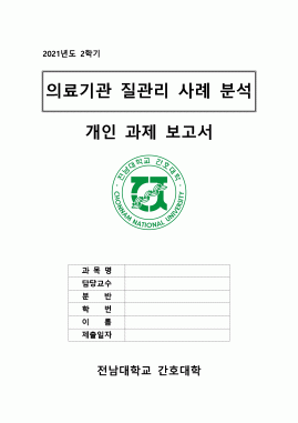 전남대학교 간호관리학 QI사례 보고서[A+]-1페이지