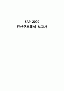 [전산구조해석]SAP2000 레포트-1페이지