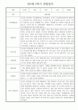 만2세 어린이집 평가제 2학기 관찰일지 / 2학기 발달평가 30명-1페이지