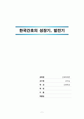 [간호학개론] 한국간호의 성장기 발전기-1페이지