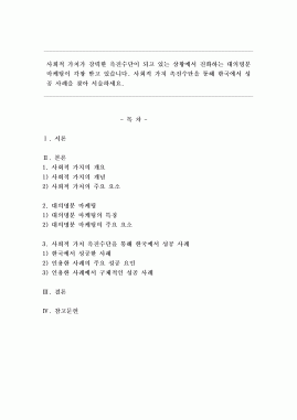 사회적 가치가 강력한 촉진수단이 되고 있는 상황에서 진화하는 대의명분 마케팅이 각광 받고 있습니다. 사회적 가치 촉진수단을 통해 한국에서 성공 사례을 찾아 서술하세요.-1페이지