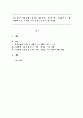 정신장애와 관련하여 이슈 되는 내용 3가지 이상을 찾아 스크랩한 후, 정신장애 증상, 문제점, 치료방향 등을 비교 정리하시오.-1페이지