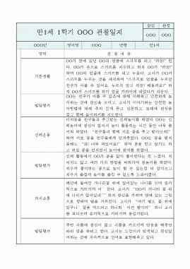 만1세 영아반 1년 관찰일지 및 1학기,2학기 구분된 발달평가 (공공형 영아전담 관찰일지)-1페이지