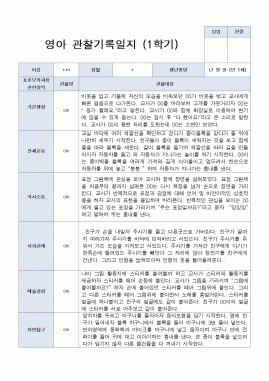 만 1세 10명 1학기 관찰일지와 발달평가-1페이지