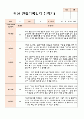 만 2세 10명  1학기 관찰일지와 발달평가-1페이지