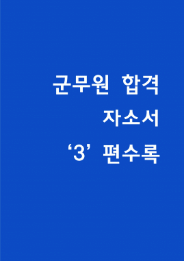 군무원 합격 자소서 3편-1페이지