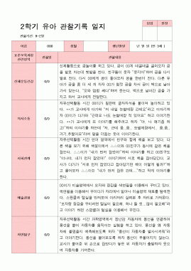 [관찰일지]평가제 만 3세 23명 2학기 관찰일지-1페이지