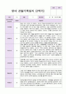 [평가제] 만 2세 8명 2학기 관찰일지와 발달평가-1페이지