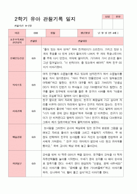 [관찰일지]평가제 만 4세 23명 2학기 관찰일지-1페이지