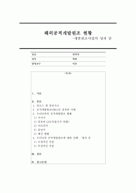 해외공적개발원조 현황 - 개발원조사업의 명과 암-1페이지