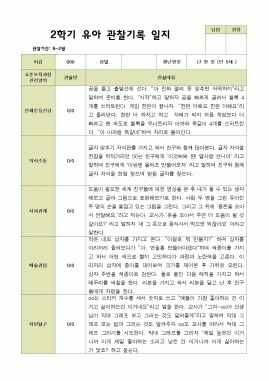 평가제 2학기 유아관찰일지 만 5세 22명-1페이지