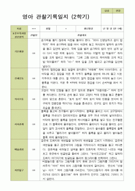 평가제- 만 1세 12명 2학기 영아관찰일지와 부모상담일지-1페이지