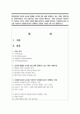 (경영전략론 4학년) 글로벌 플랫폼 상거래 산업 내에 경쟁하고 있는 3개의 경쟁기업을 선택하여(한국 기업 포함가능) VRIO 분석을 행하시오.-1페이지