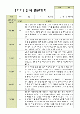 평가제- 만 2세 12명  1학기 2학기 영아 관찰일지-1페이지