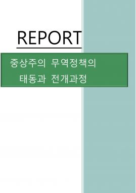 REPORT 중상주의 무역의 태동과 전개과정-1페이지