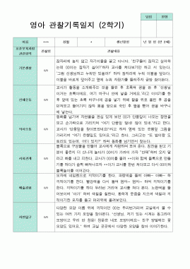 만 2세 12명 2학기 관찰일지 -평가제-1페이지