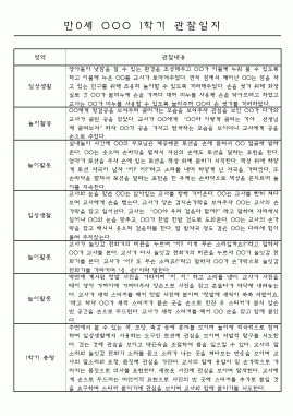 만0세 1학기 (3월에서 8월) 관찰일지 5명 (평가인증A 관찰기록)-1페이지