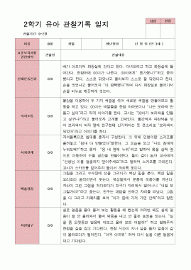 만 3세 22명 2학기 관찰일지 - 평가제-1페이지