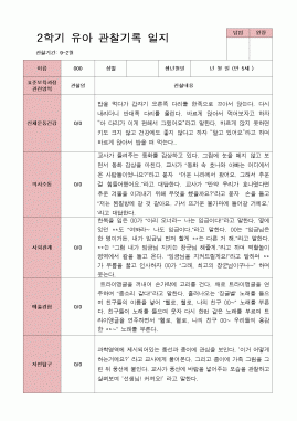 만 5세 22명 2학기 관찰일지 - 평가제-1페이지