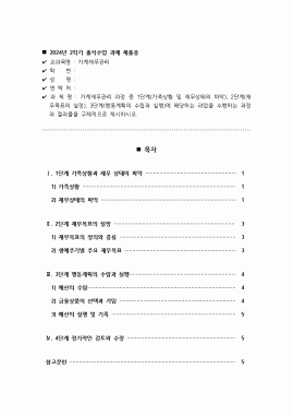 가계재무관리_출석수업과제 [가계재무관리 과정 중 4단계 해당하는 과업을 수행하는 과정과 결과물 서술]-1페이지