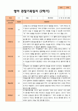 평가제 만 2세 2학기 영아관찰일지와 부모상담일지 12명 24p-1페이지