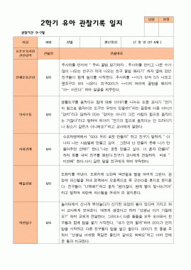 평가제 만 4세 2학기 유아관찰일지와 부모상담일지 22명 44p-1페이지