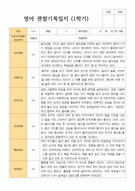 만 1세 1학기 2학기  영아 관찰일지 12명 평가제-1페이지