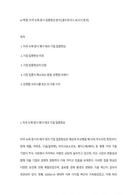 A+학점, 미국 뉴욕 증시 집중현상 분석 (골드만삭스 보고서 분석)-1페이지