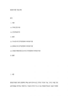 경영조직론 기말 과제-1페이지