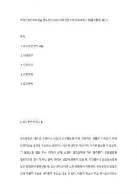 여성건강간호학실습 유도분만 CASE 간호진단 3개 간호과정 2개(급성통증, 불안)-1페이지