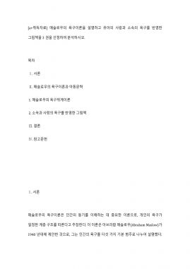 [a+취득자료] 매슬로우의 욕구이론을 설명하고 유아의 사랑과 소속의 욕구를 반영한 그림책을 3권을 선정하여 분석하시오.-1페이지