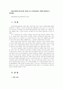 열린사회와21세기3공통 한국의 도시 지역공동체는 어떻게 형성되는가 독후감00-1페이지