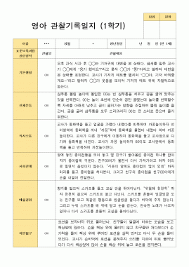 평가제 1학기 2학기 1년 관찰일지 만 1세 10명-1페이지