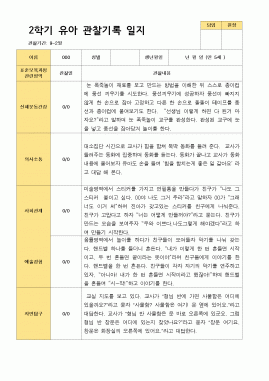 2학기 유아 관찰일지와 상담일지 만 5세 23명 -평가제-1페이지