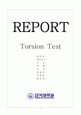 Torsion 실험 레포트-1페이지