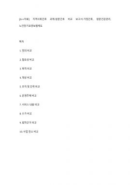 [A++자료] 지역사회간호 과제-방문간호 비교 보고서-가정간호, 방문건강관리, 노인장기요양보험제도-1페이지