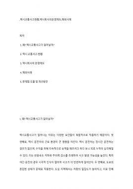 ,택시교통사고현황,택시회사의운영제도,해외사례-1페이지