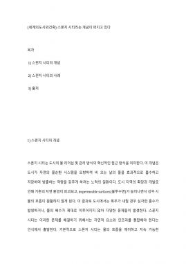 (세계의도시와건축) 스폰지 시티라는 개념이 퍼지고 있다-1페이지