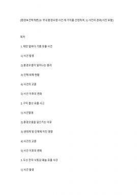 (환경보건학개론) B. 국내 환경오염 사건 세 가지를 선정하여, 1) 사건의 경과(사진 포함) (1)-1페이지