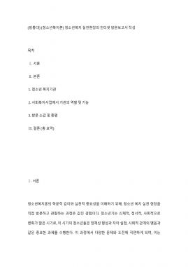 (방통대) (청소년복지론) 청소년복지 실천현장의 인터넷 방문보고서 작성-1페이지